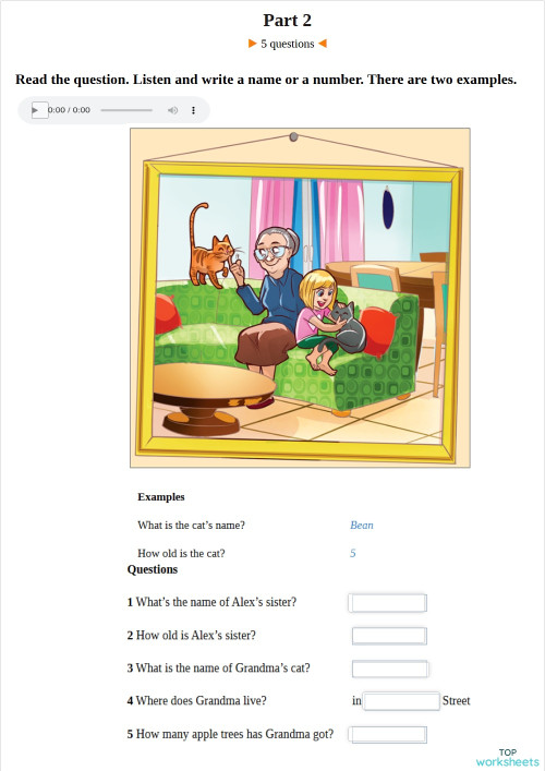 SKILLS BUILDER FOR YOUNG LEARNERS STARTERS 2 UNIT 4 Listening Part 2 ...