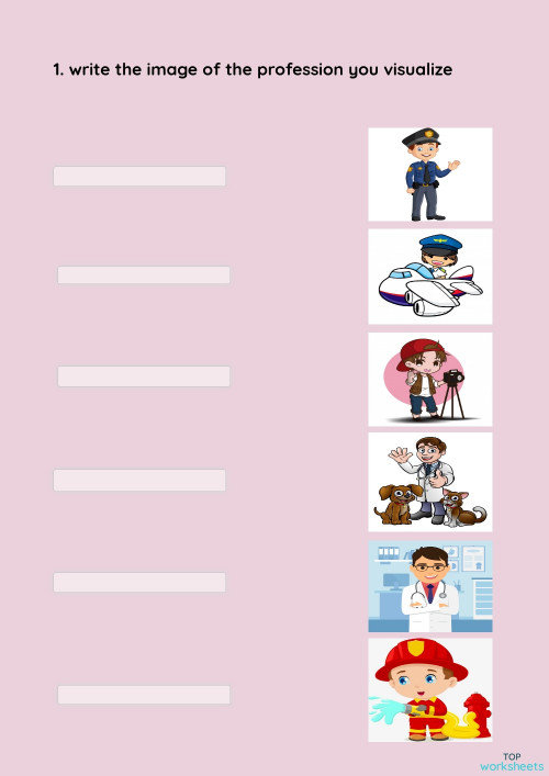 Professions. Interactive worksheet | TopWorksheets