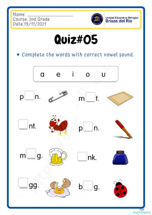 Quiz#05:2021-11-19: 2nd grade. Interactive worksheet | TopWorksheets