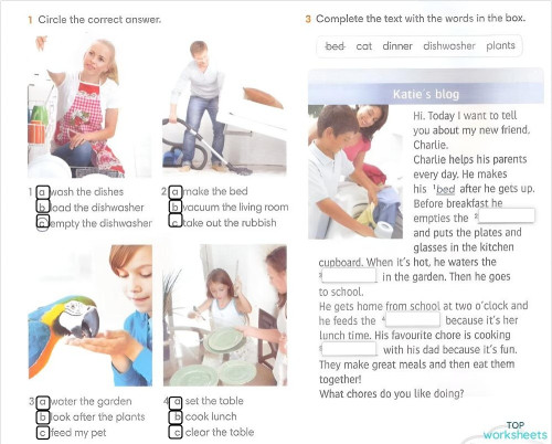 Life at home. Interactive worksheet | TopWorksheets