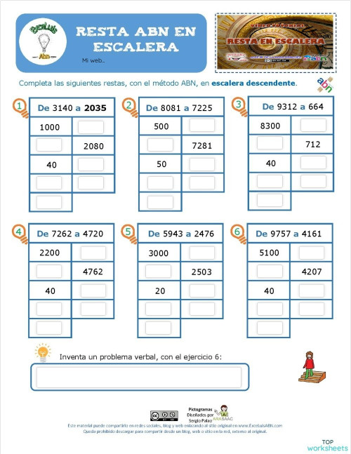 ABN: fichas interactivas y ejercicios online | TopWorksheets