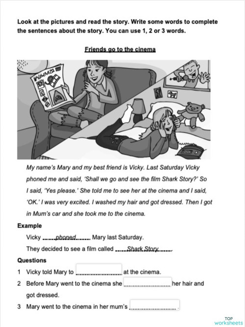 Part 5 Movers Practice Test. Ficha interactiva | TopWorksheets