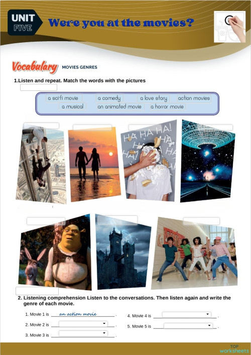 III trimestre 6.1 Were you at the movies. Interactive worksheet ...