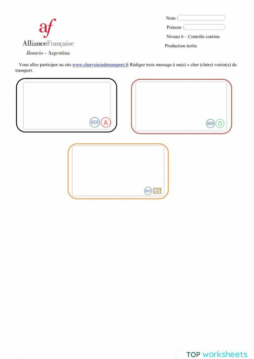 Production écrite. Fiche interactive | TopWorksheets