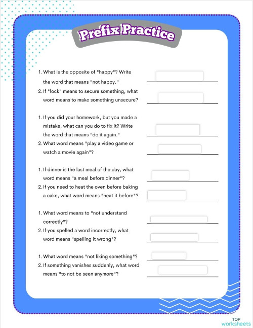Prefixes and suffixes: interactive worksheets and online exercises ...