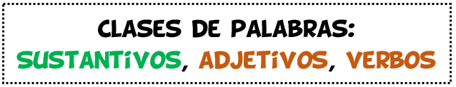 Clases de palabras: sustantivos, adjetivos, verbos. Ficha interactiva ...