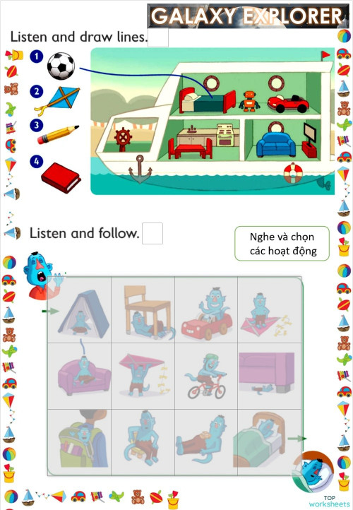 Listening_KBS_PREPOSITION. Interactive worksheet | TopWorksheets