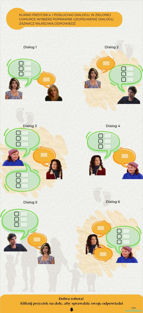 kurs lekcja 14 kids. Interactive worksheet | TopWorksheets