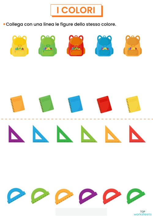 Colori: schede interattive ed esercizi online | TopWorksheets
