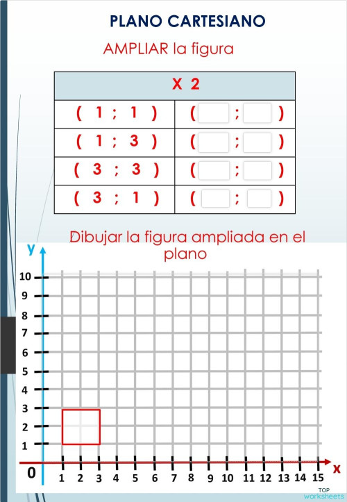 Coordenadas: fichas interactivas y ejercicios online | TopWorksheets