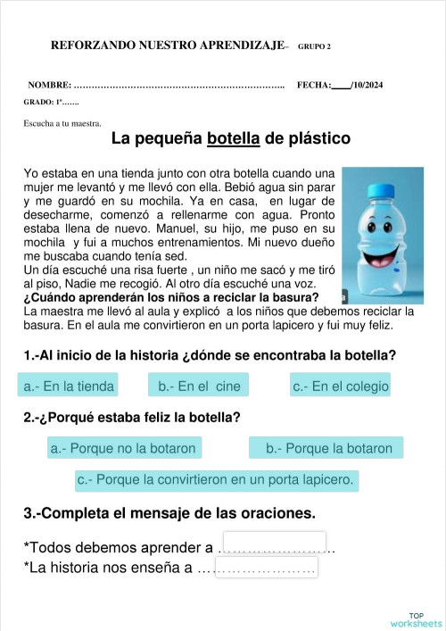 Cuento Grupo 2 Ficha Interactiva Topworksheets