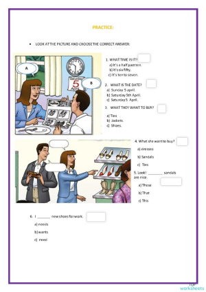 PRACTICE unit 7. Ficha interactiva | TopWorksheets