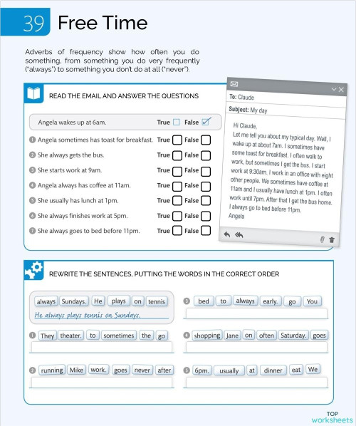 Adverbs Of Frequency Interactive Worksheet Topworksheets