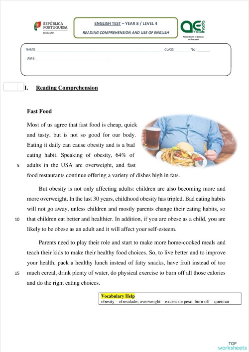 Reading comprehension: interactive worksheets and online exercises ...