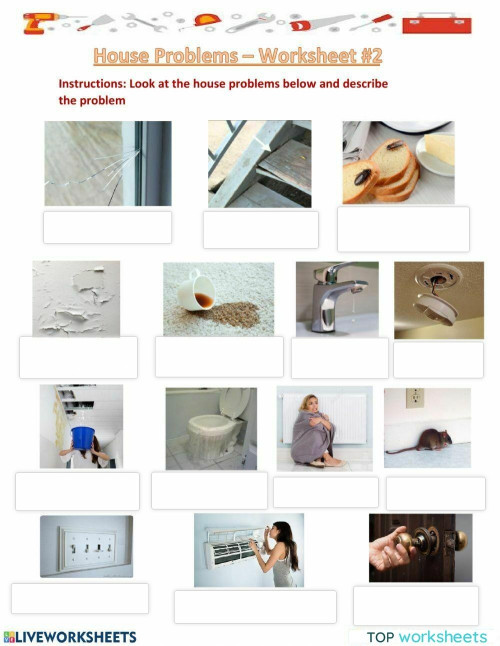 Describing House Problems. Interactive worksheet | TopWorksheets