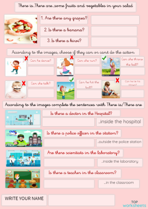 there is there are. Interactive worksheet | TopWorksheets