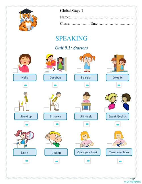 GS 1 - U0.1 -SPE. Interactive worksheet | TopWorksheets