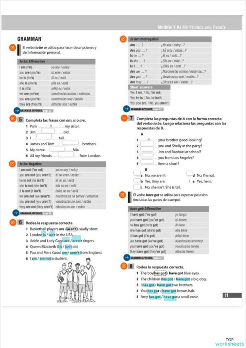 1º ESO. Module 1. Section A. Page 2. Interactive worksheet | TopWorksheets