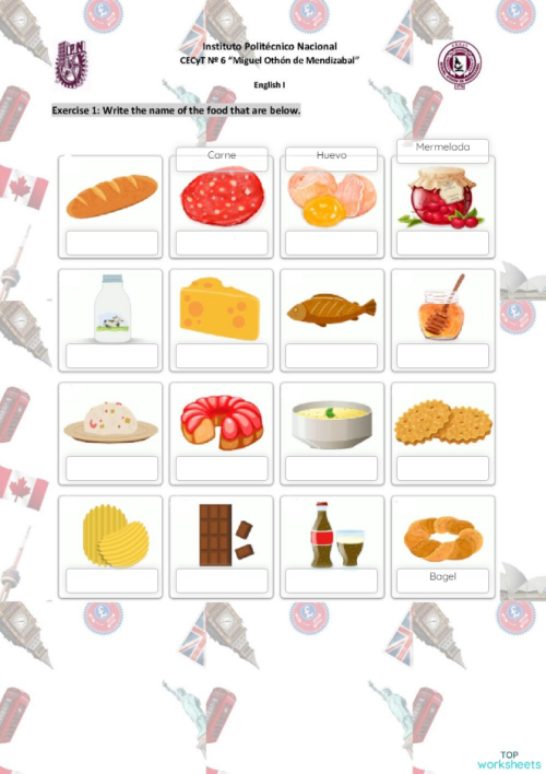 Food vocabulary. Interactive worksheet | TopWorksheets