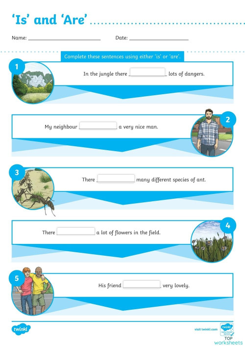 Is or are practising. Interactive worksheet | TopWorksheets