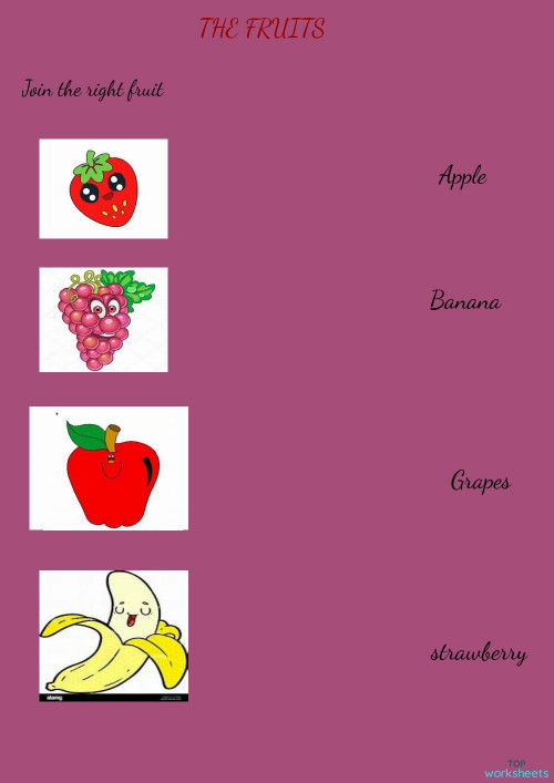 THE FRUITS. Interactive worksheet | TopWorksheets