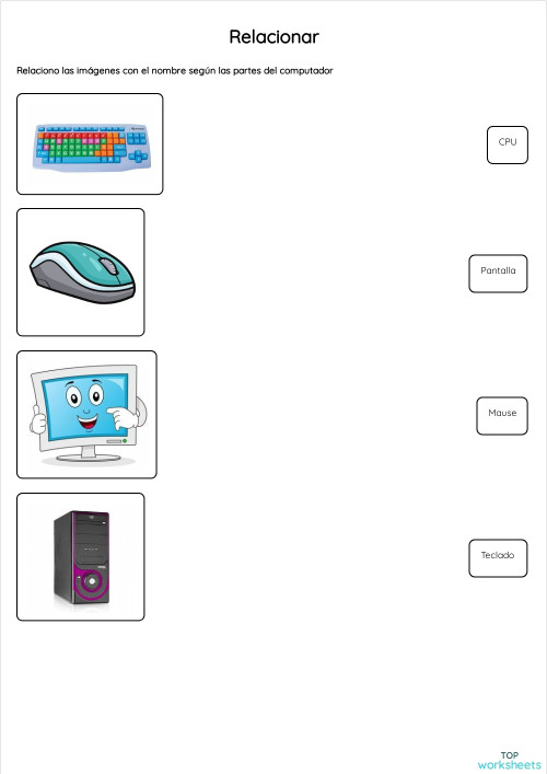 el computador: fichas interactivas y ejercicios online | TopWorksheets