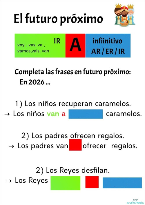 Futuro próximo. Ficha interactiva | TopWorksheets