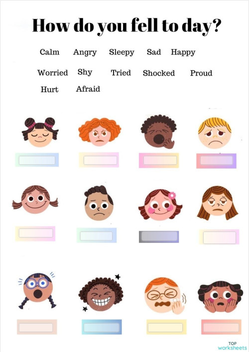 how do you feel today. Interactive worksheet | TopWorksheets