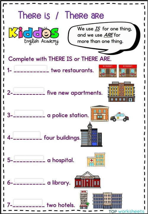 There is - There are. Interactive worksheet | TopWorksheets