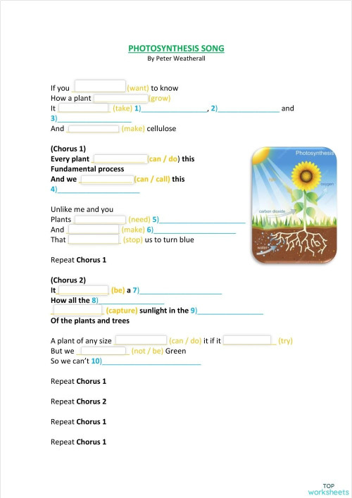 Year 6 Science | Plants Life Cycle. Interactive worksheet | TopWorksheets