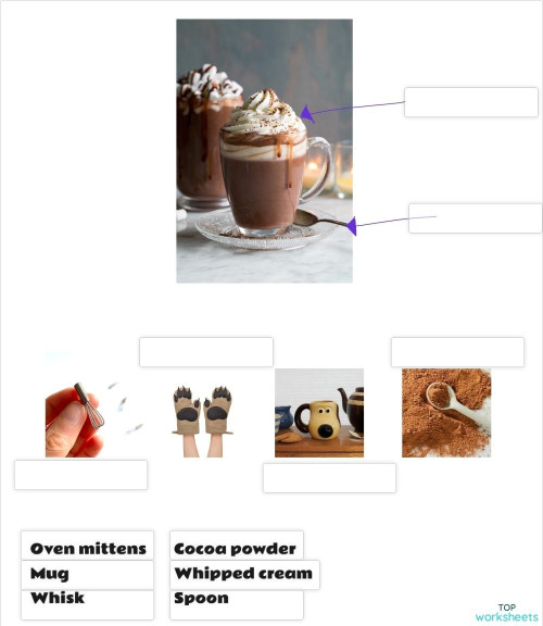 Making hot cocoa. Interactive worksheet | TopWorksheets