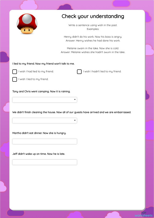 Check your understanding. Interactive worksheet | TopWorksheets