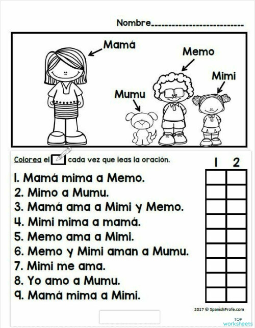 Sílaba Inicial. Ficha interactiva | TopWorksheets