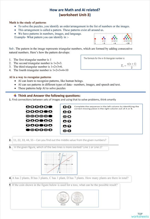 How are Math and AI related? (worksheet Unit-3). Interactive worksheet ...