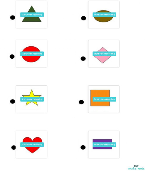 Shapes - Audio. Interactive worksheet | TopWorksheets