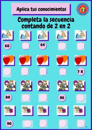 Contando de 2 en 2. Ficha interactiva | TopWorksheets