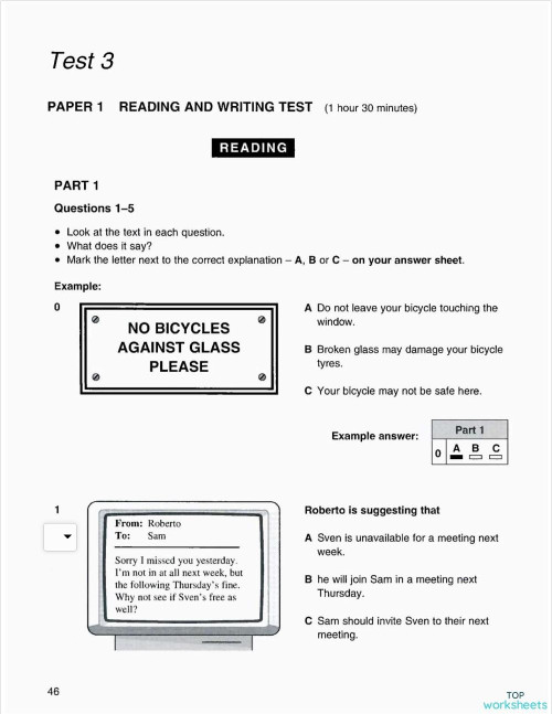 Reading Writing_Q3_T3_R_P1 4 5. Interactive worksheet | TopWorksheets