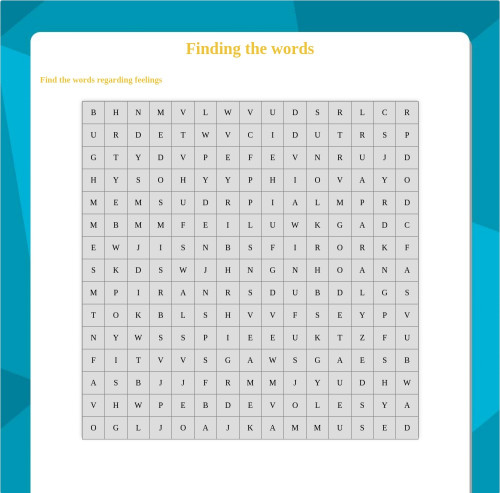 Finding the words. Interactive worksheet | TopWorksheets
