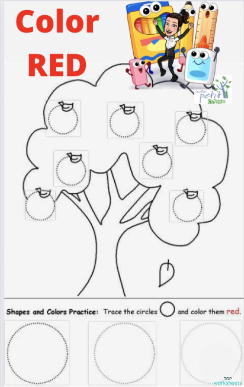 COLOR AND SHAPES. Interactive worksheet | TopWorksheets