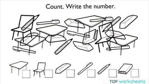 Count the objects. Interactive worksheet | TopWorksheets