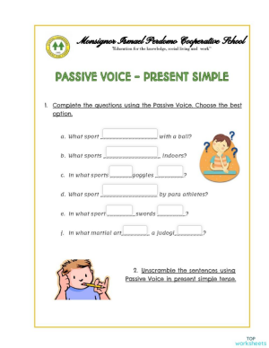 PASSIVE VOICE - PRESENT SIMPLE. Interactive worksheet | TopWorksheets