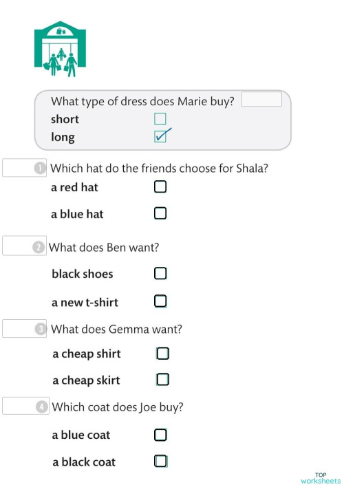 vocabulary clothes. Interactive worksheet | TopWorksheets