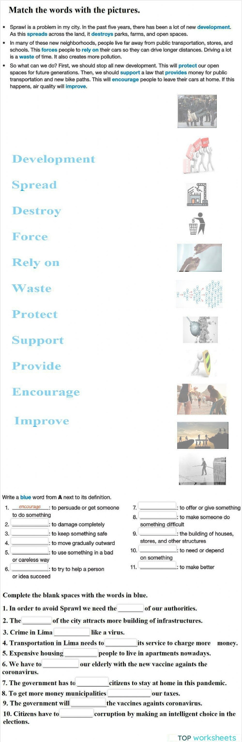 INT03U9LessonB vocabulary. Interactive worksheet | TopWorksheets