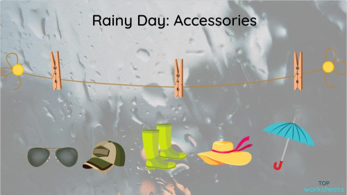 Rainy Day Accessories. Interactive worksheet | TopWorksheets