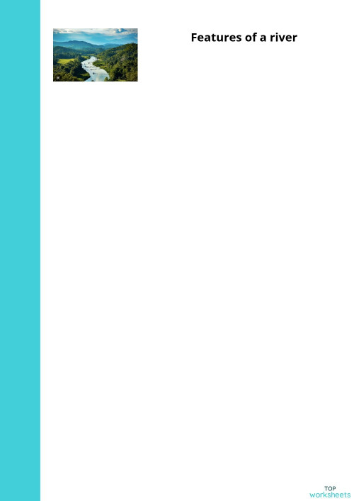 Features of a river. Interactive worksheet | TopWorksheets