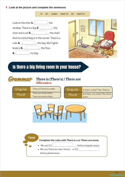 2nd Grammar: there is/there are. Interactive worksheet | TopWorksheets