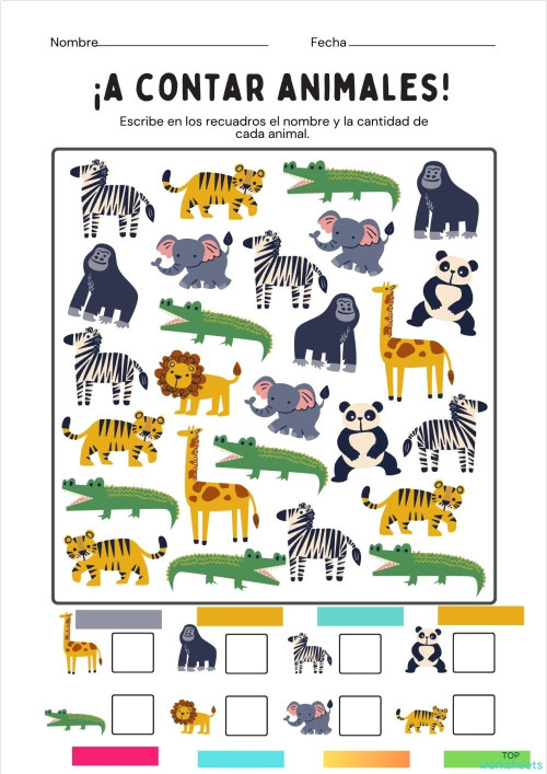 Los animales salvajes: fichas interactivas y ejercicios online ...