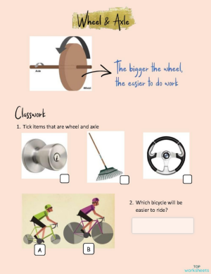 Year 6 Science | Wheel-Axle & Gears. Interactive worksheet | TopWorksheets