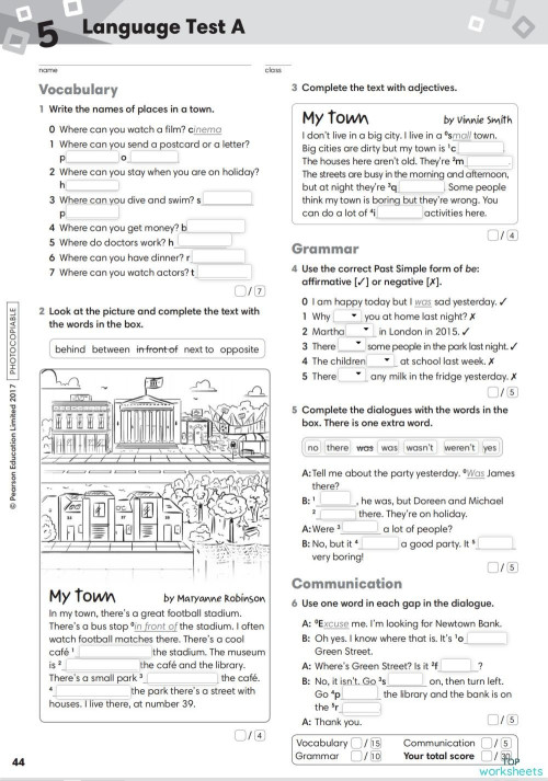 GG2. Test 5. Interactive worksheet | TopWorksheets
