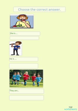 Exercise Present continuous. Interactive worksheet | TopWorksheets